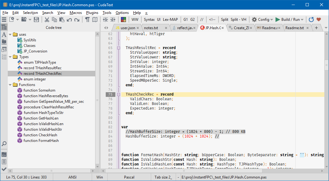 CudaText - Axialis Flat Pro 2017 code tree icons - Pazera Software