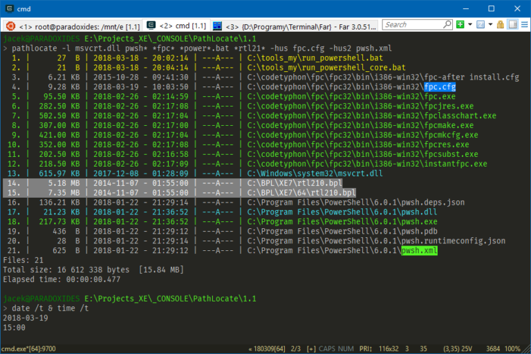 PathLocate - Search files in the PATH - Pazera Software